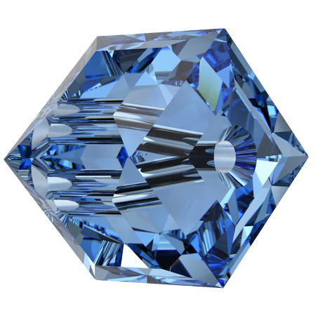 Swarovski Cubed Beads, ReCreated Ice Blue, 4MM | Dreamtime Creations