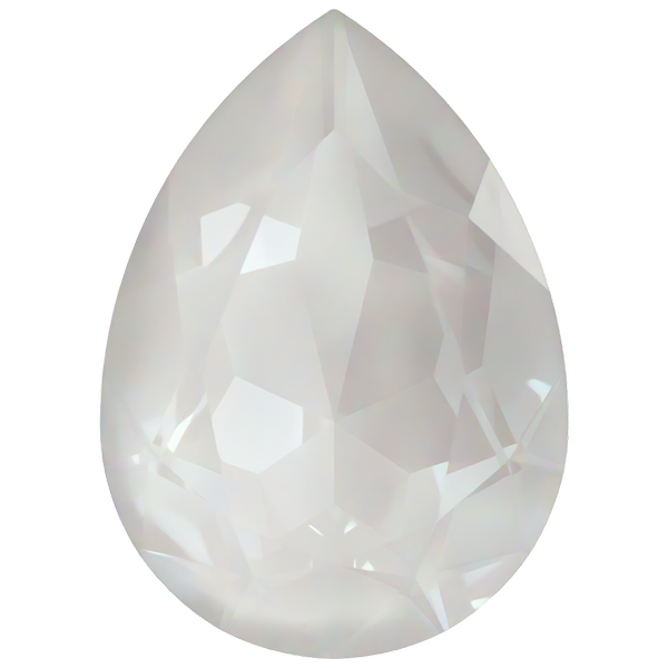 Swarovski 4320 Pear Shaped Fancy Stone Crystal Electric White Ignite ...