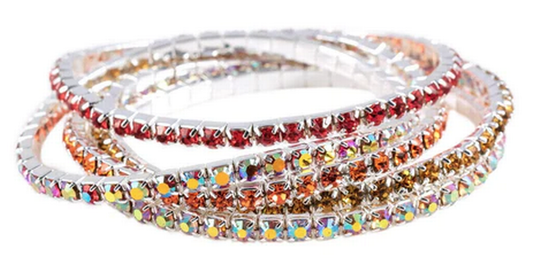 Desert Sunset Rhinestone Buncher Bracelets| Dreamtime Creations